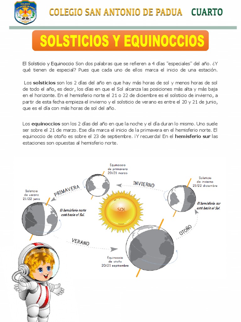 Solsticios y Equinoccios: Inicio de Estaciones | PDF