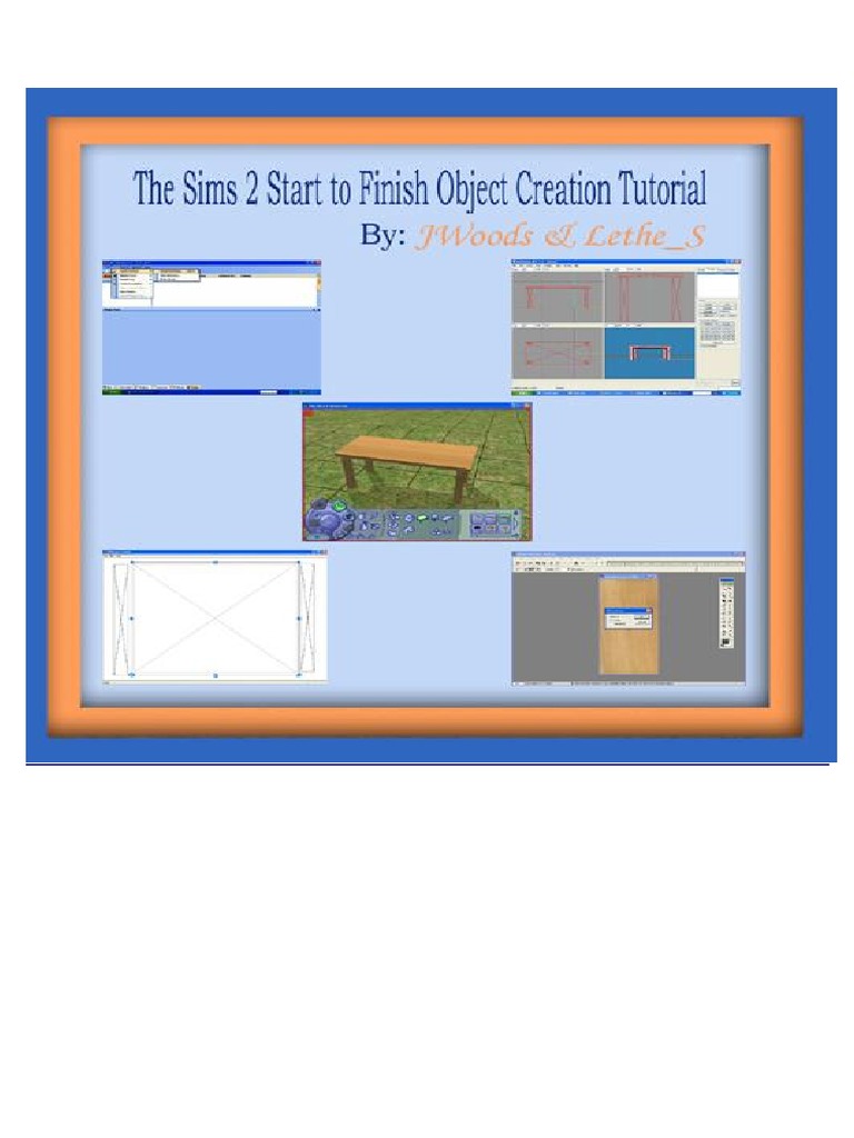 The Sims 2 Start To Finish Object Creation Tutorial V2.1 (Blender 3D) - PART - 1of2 | PDF | 3 D ...