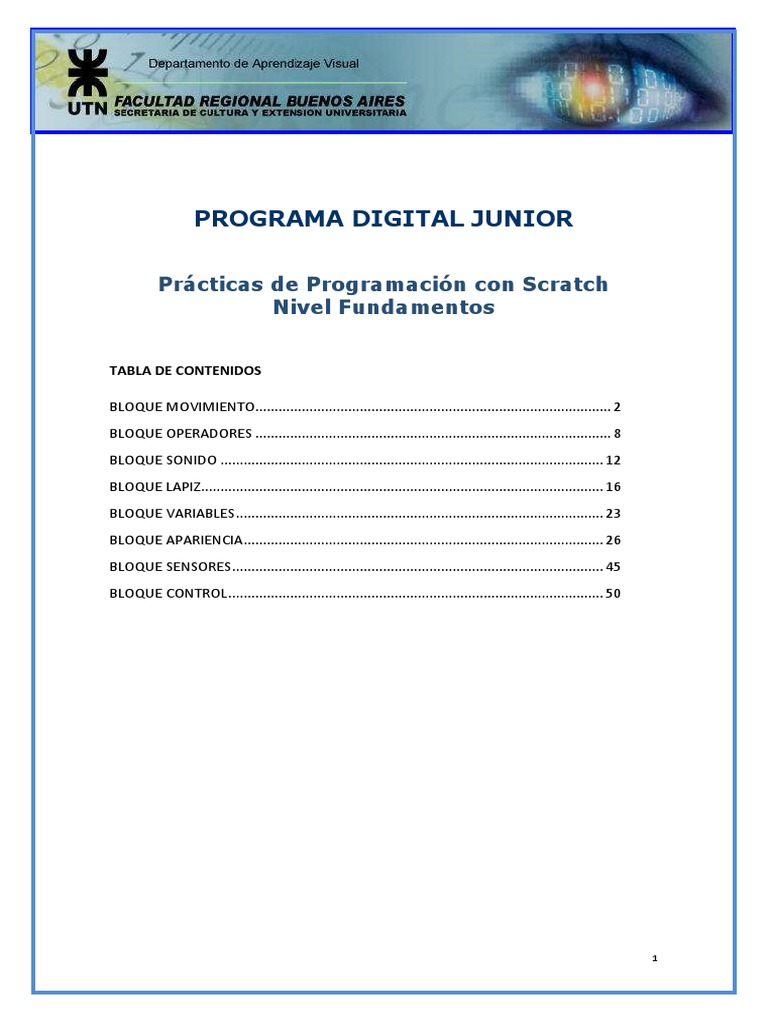 UTN-FRBA Prácticas Scratch Fundamentos | PDF | Scratch (lenguaje de ...