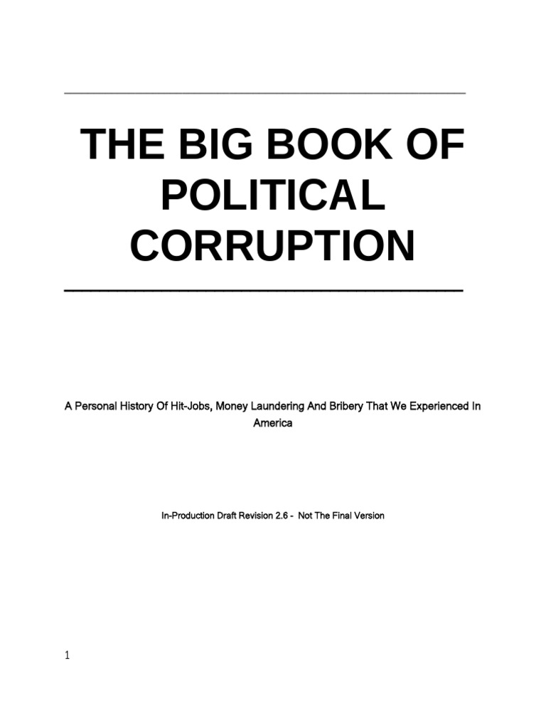 The Big Book of Political Corruption | PDF | Racketeer Influenced And ...