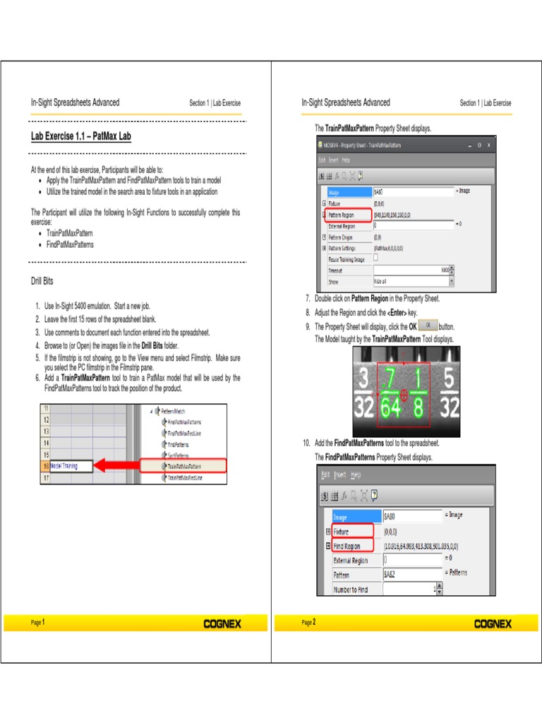 Lab Exercise 1.1 - Patmax Lab: In-Sight Spreadsheets Advanced In-Sight ...