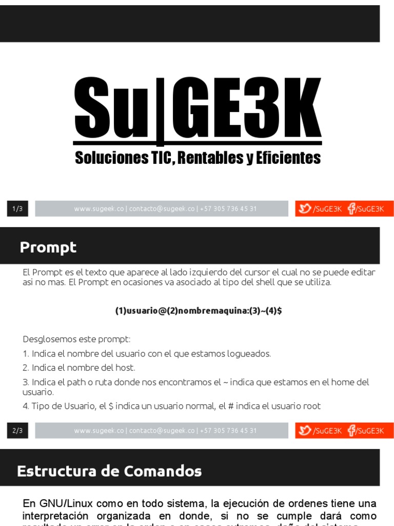 6, Prompt y Estructura de Comandos | PDF
