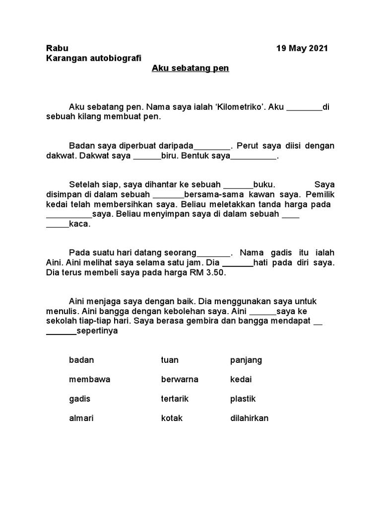 Karangan Autobiografi Pdf