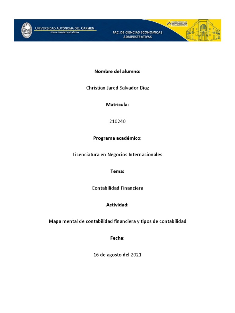 Mapa Mental de Contabilidad Financiera | PDF | Contabilidad ...