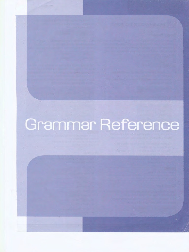Grammar Reference | PDF | Linguística | Sintaxe