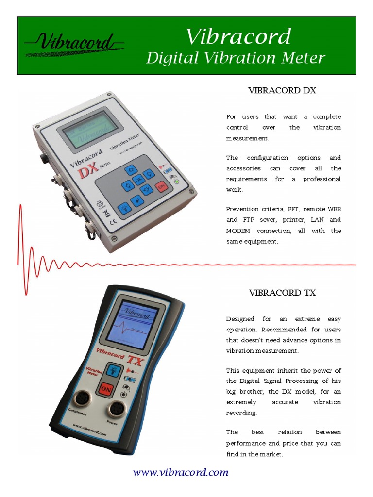 Vibracord: Digital Vibration Meter | PDF | Modem | Data Transmission