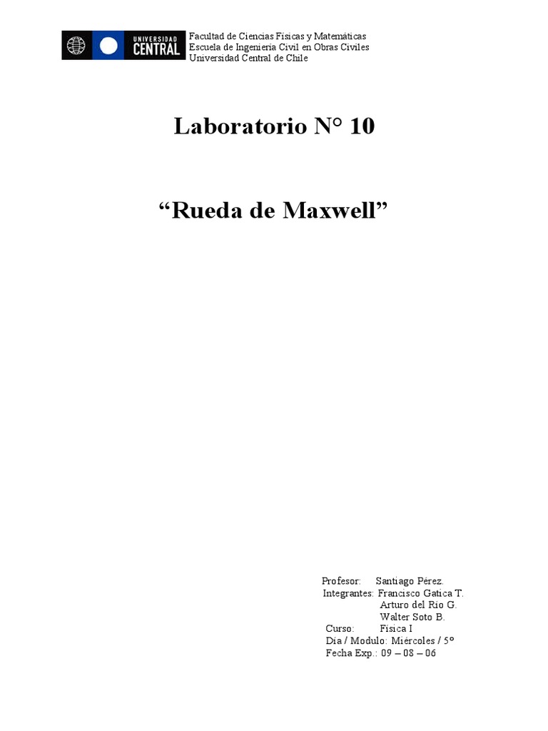 Rueda de Maxwell | PDF | Rotación | Física
