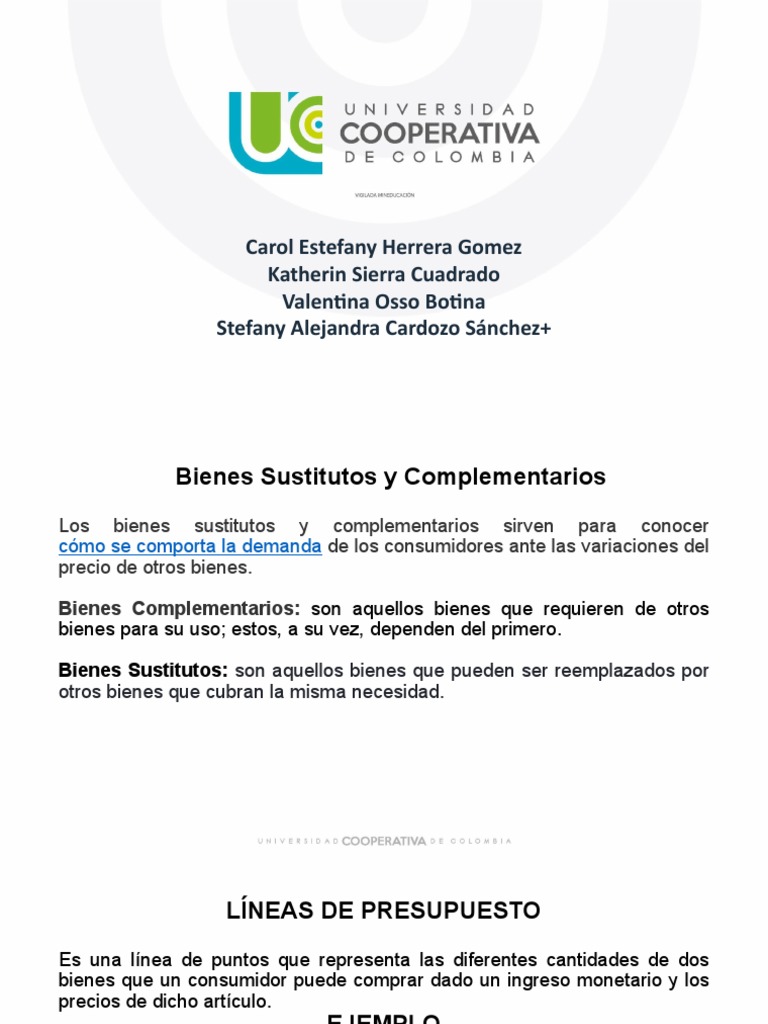 Bienes Sustitutos y Complementarios | PDF | Presupuesto | Bienes