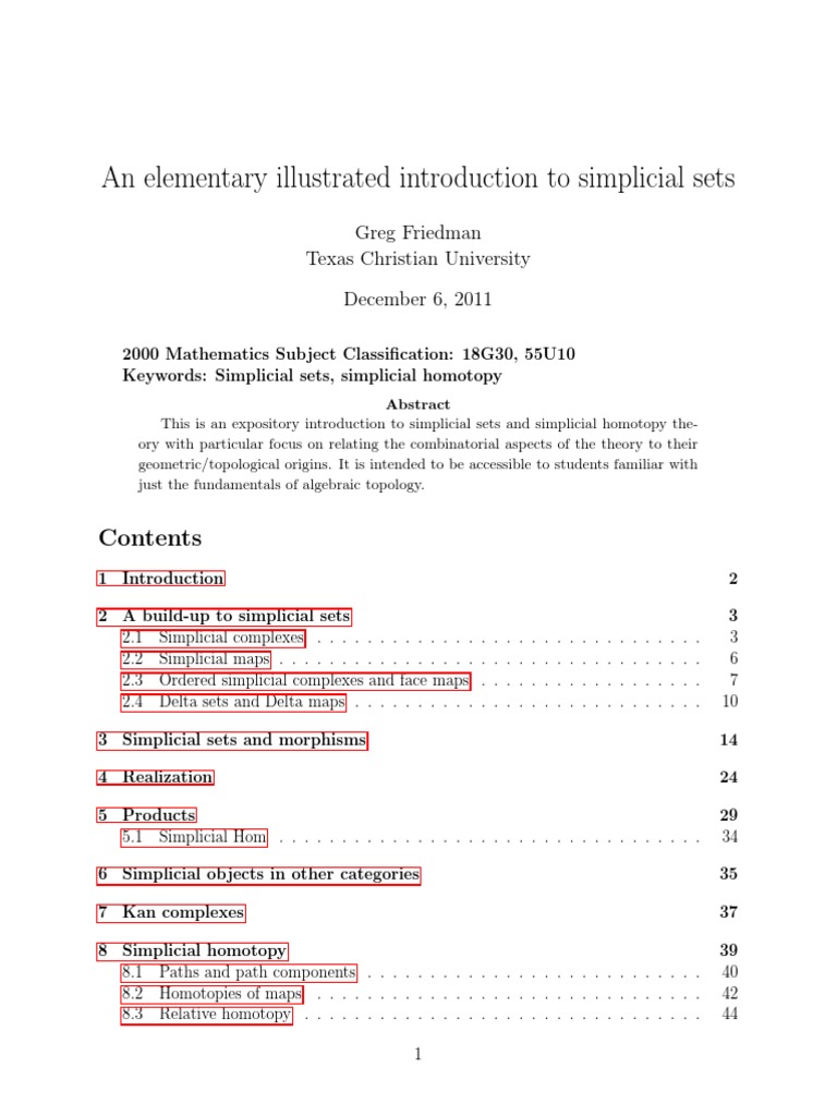 An Elementary Illustrated Introduction To Simplicial Sets | PDF ...