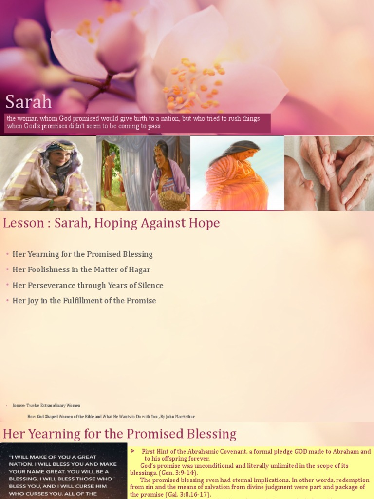 The Story of Sarah in The Bible Rev.01 | PDF | Abraham | Book Of Genesis