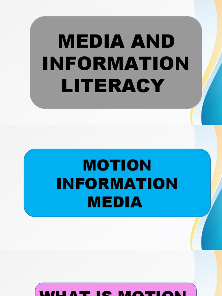 Understanding Motion Media Types | PDF | Infographics | Animation