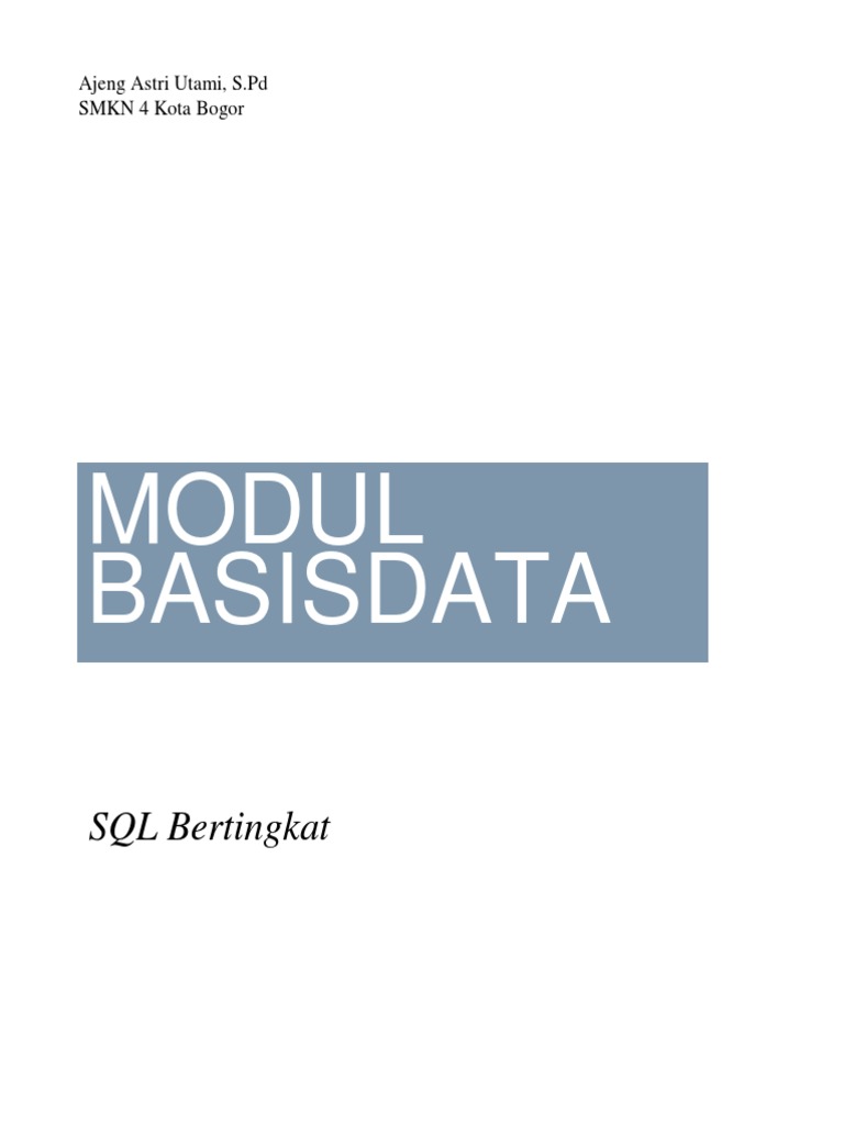MODUL SQL Bertingkat | PDF | Komputer