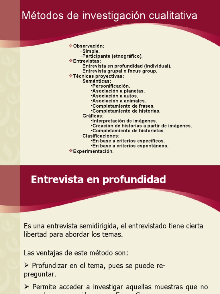 Entrevista y Focus Group | PDF | Grupo de enfoque | Cognición