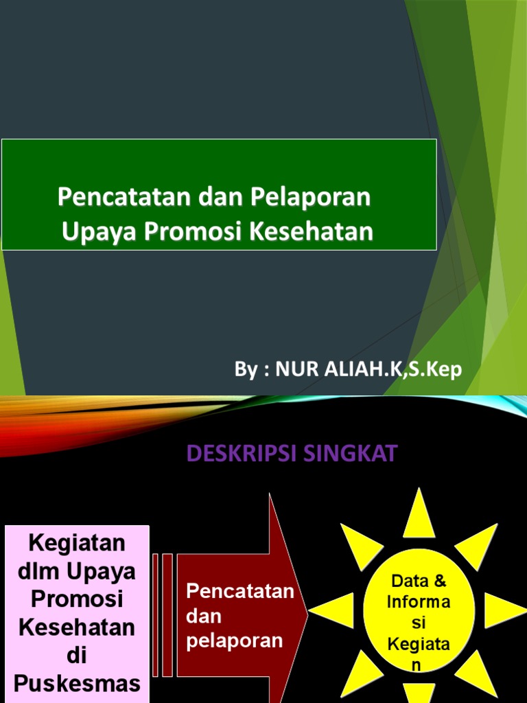 Pencatatan & Pelaporan Promkes ALIAH | PDF