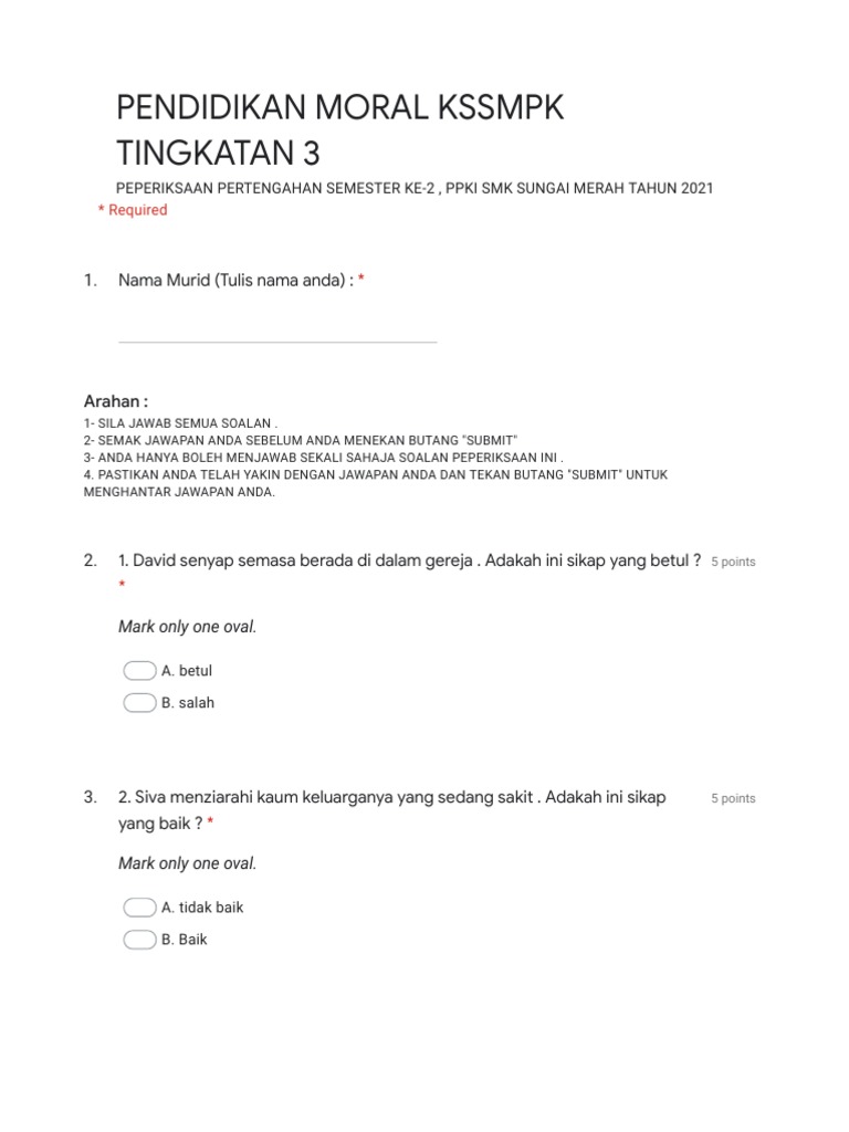 Pendidikan Moral KSSMPK Tingkatan 3 | PDF