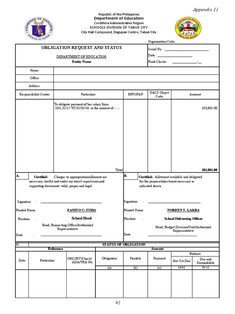 2 Obligation Request & Status | PDF | Payments | Economies