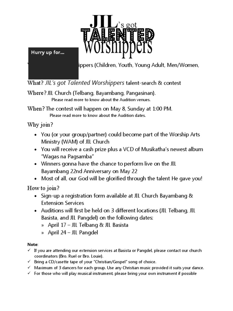 JIL Got Talent - Invitation | PDF