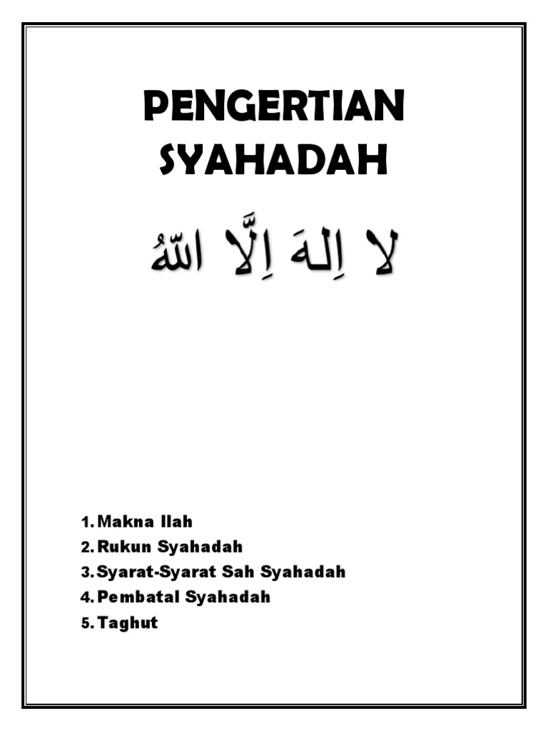 Syarat dan Makna Syahadah dalam Islam | PDF