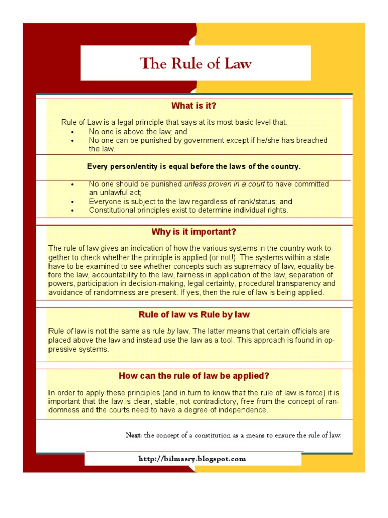 1a-Rule of Law | PDF | Rule Of Law | Political Science