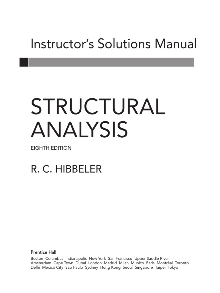 Instructor's Solutions Manual: Structural Analysis | Download Free PDF ...