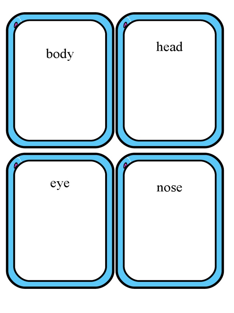 Body Parts With Monsters Flashcards 72842 | PDF