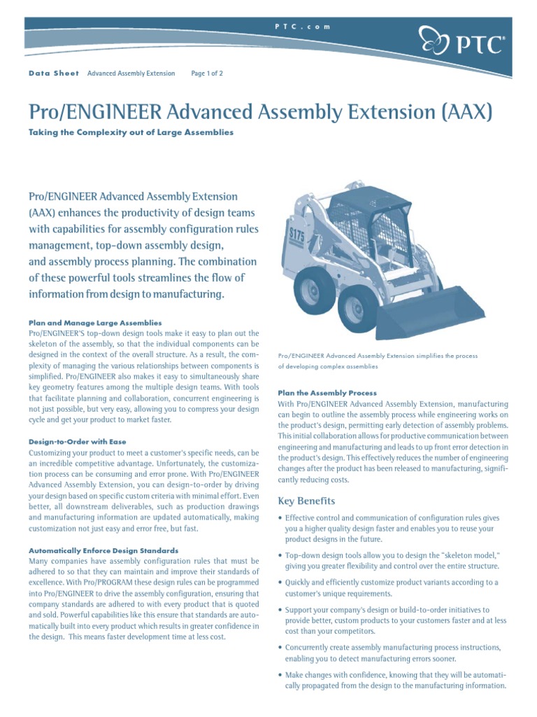 Pro ENGINEER Advanced Assembly Extension (AAX) : Taking The Complexity ...