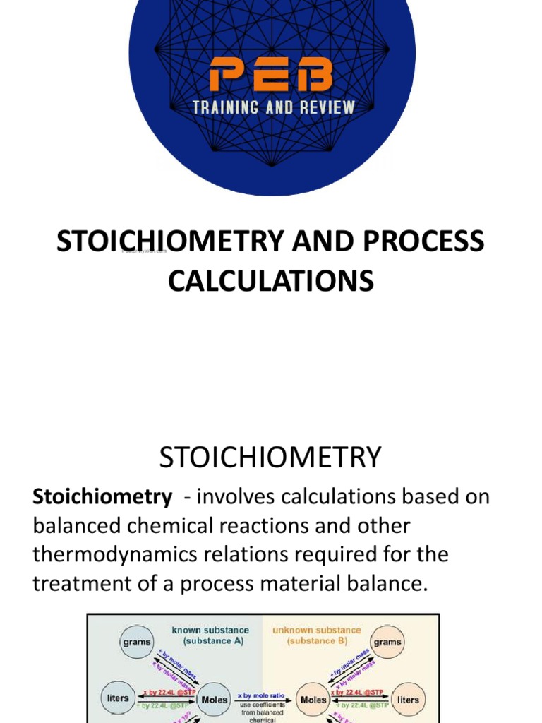 Stoichiometry and Process Calculations | PDF | Stoichiometry | Fuels