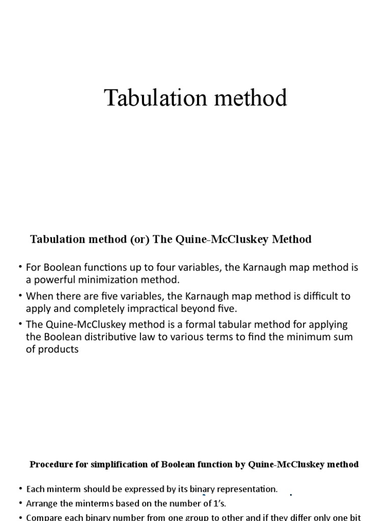 Unit 2 Tabulation Method Pdf 