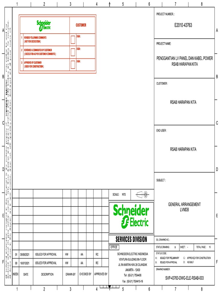 Svp-43763-Dwg-Ele-Rsab-003 - Ga LVMDB - R1 | PDF