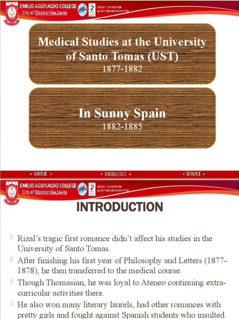Rizal's Struggles at UST (1877-1882) | PDF | Academic Degree | Doctorate