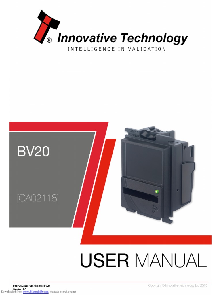 Doc: GA02118 User Manual BV20: Downloaded From Manuals Search Engine ...