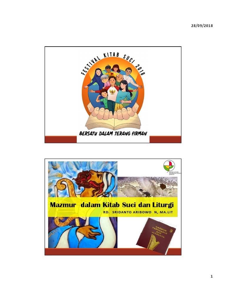 Mazmur Dalam Festival Kitab Suci Taman Mini 2018 - R02 | PDF