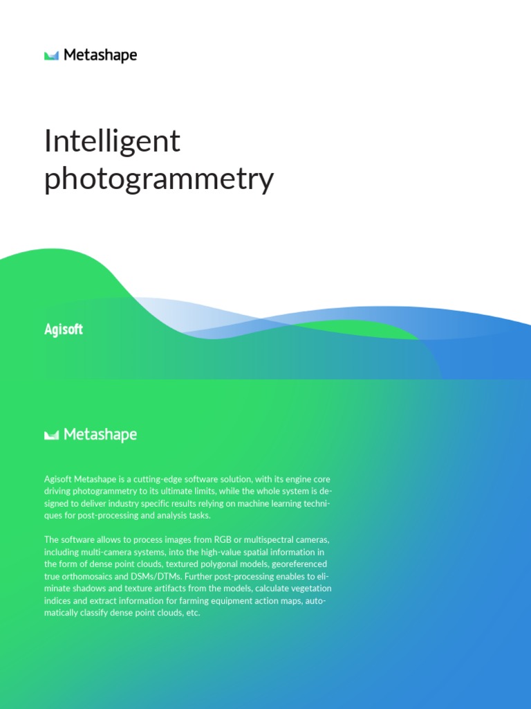 Intelligent Photogrammetry: Agisoft | PDF | Lidar | Computing