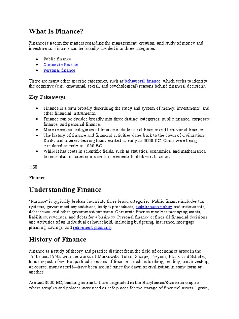 A Comprehensive History of Finance from Ancient Times to Modern ...