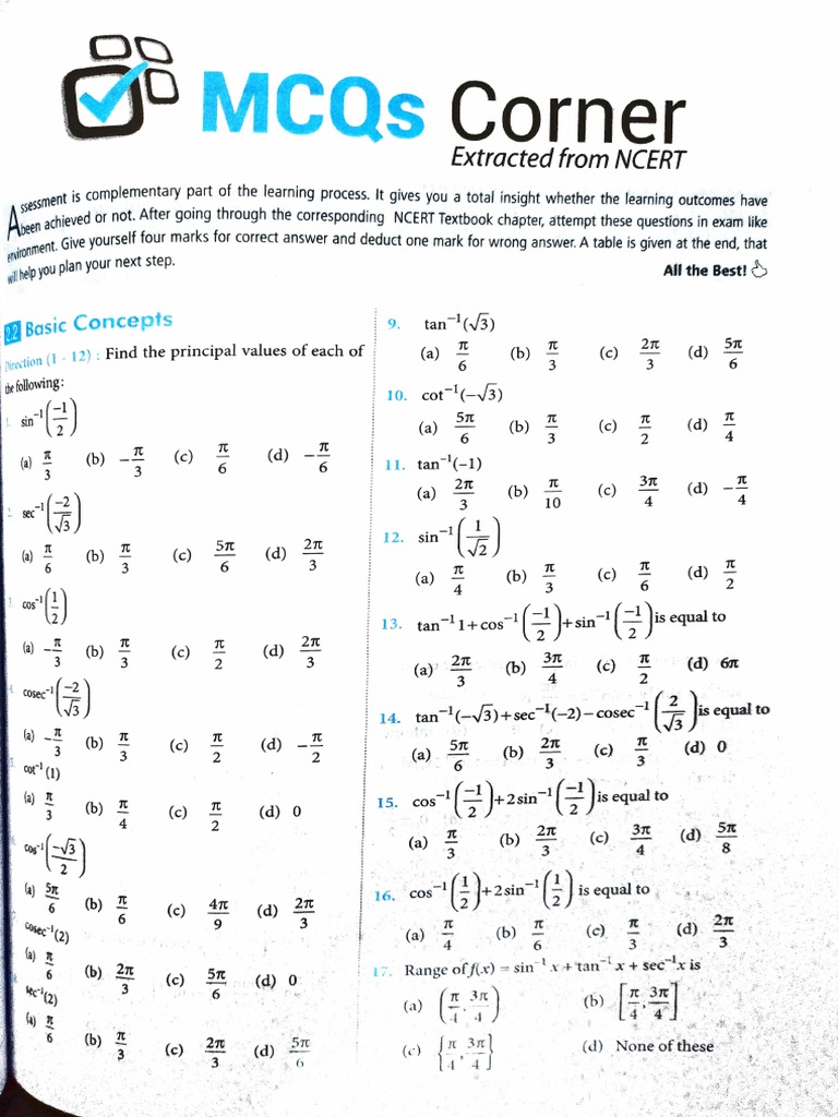 Ch-02 Inv. Trigonometry Func | PDF | Trigonometric Functions | Mathematics