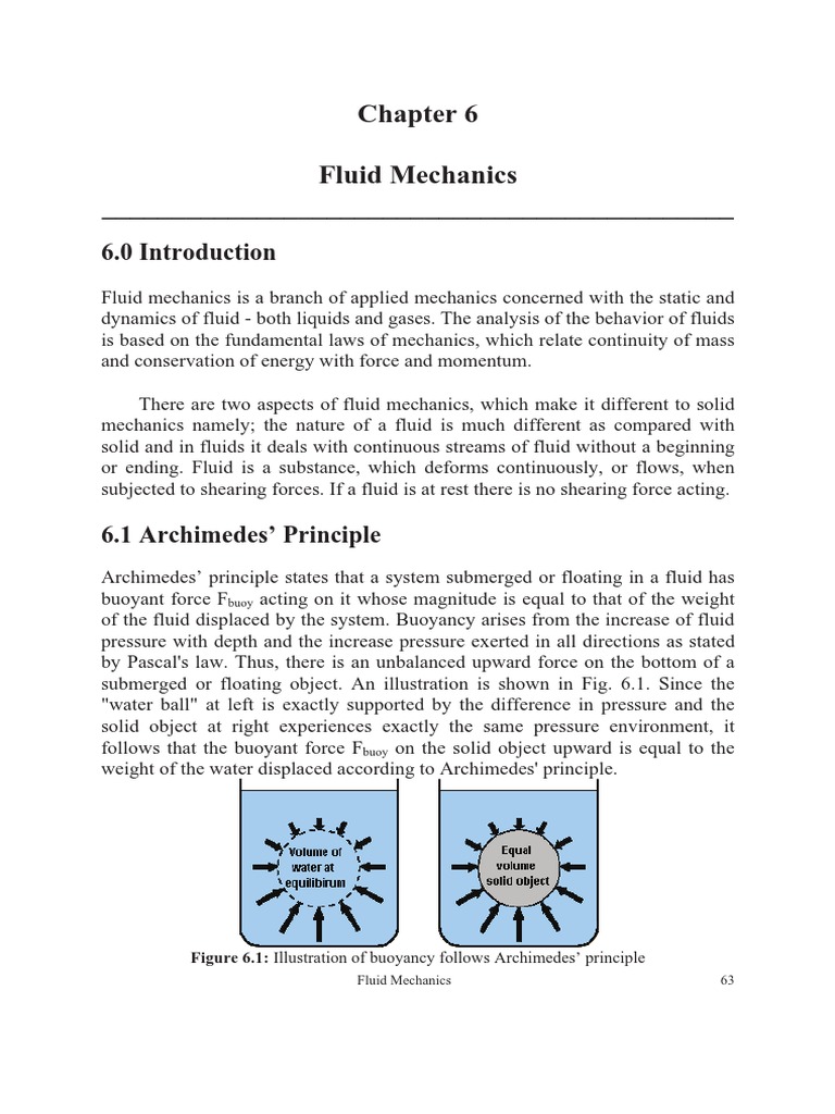 Fluid Mechanics | PDF | Buoyancy | Viscosity