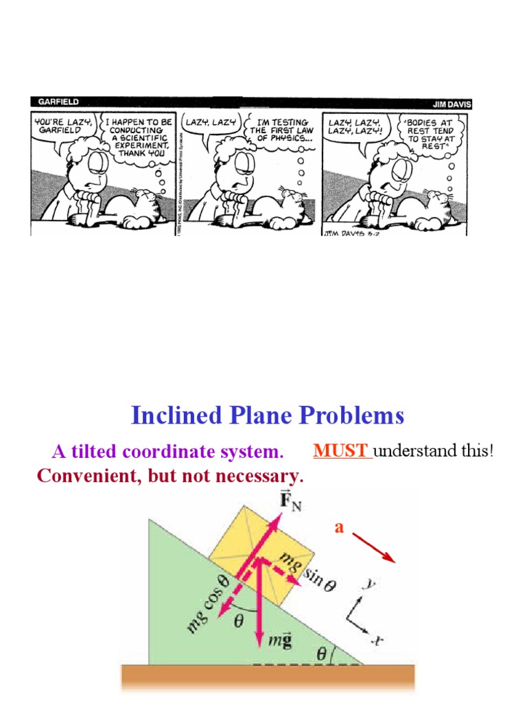 Inclined Plane Physics Problems Explained | PDF | Friction | Force