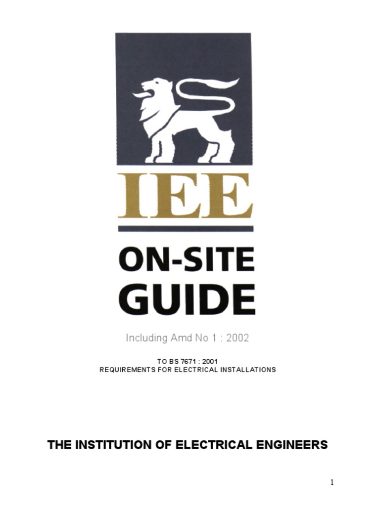 IEE On-Site Guide | PDF | Switch | Wire