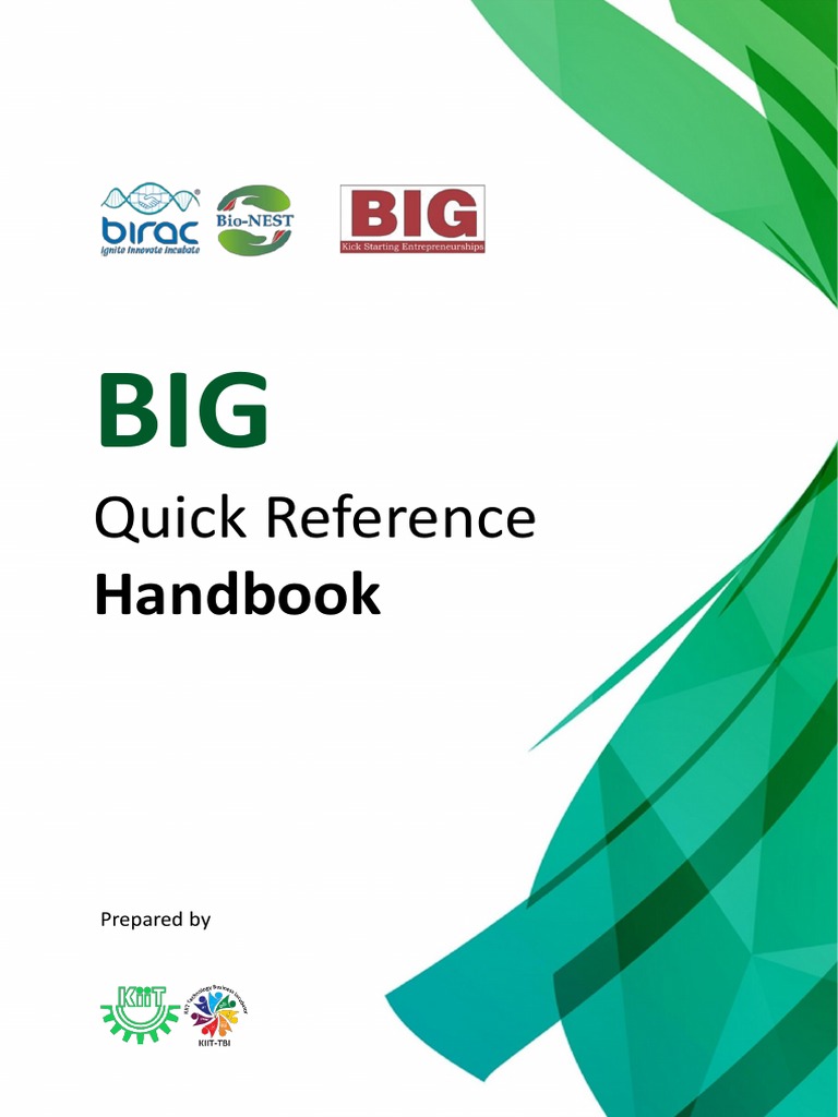 BIG Quick Reference Handbook | PDF | Small Business & Entrepreneurs ...