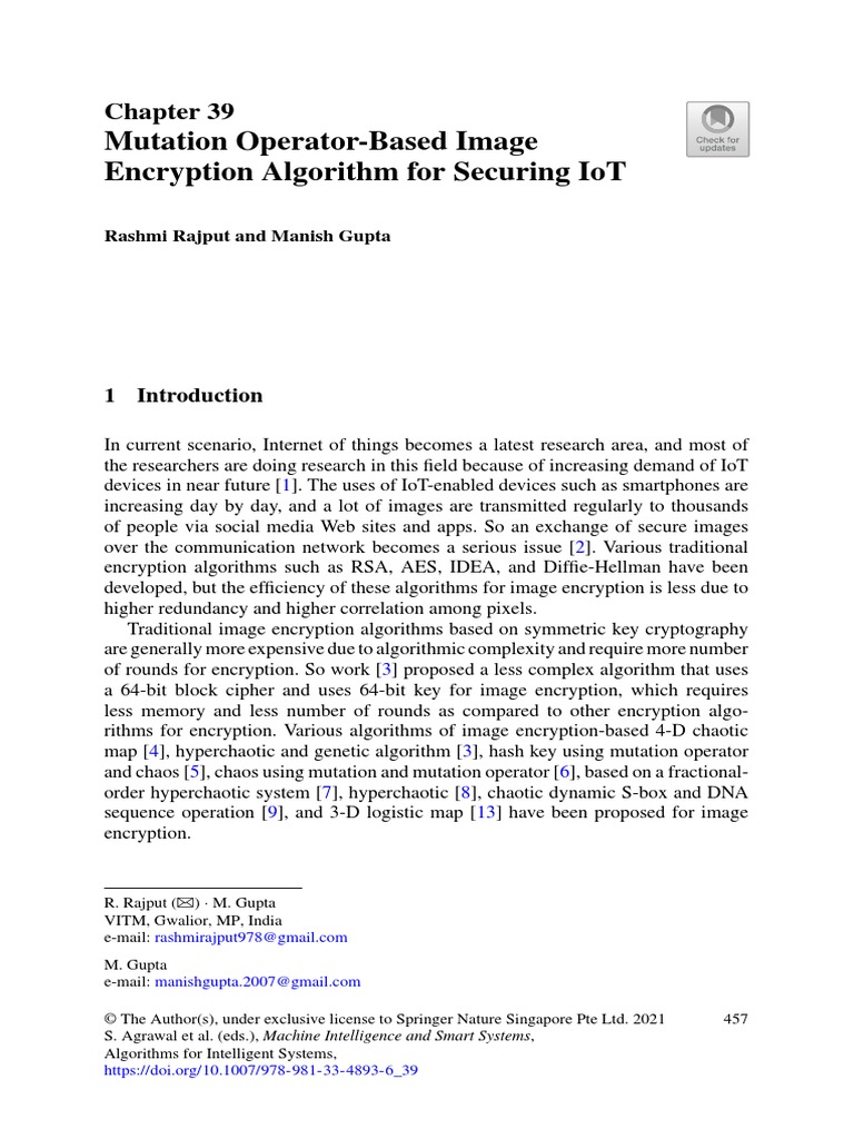 Rashmi Springer Paper | PDF | Cryptography | Encryption