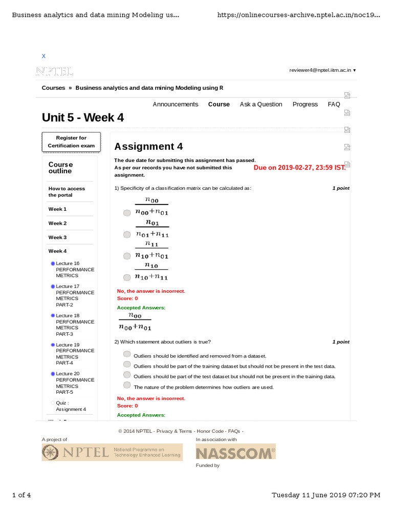 Unit 5 - Week 4: Assignment 4 | Download Free PDF | Statistical ...
