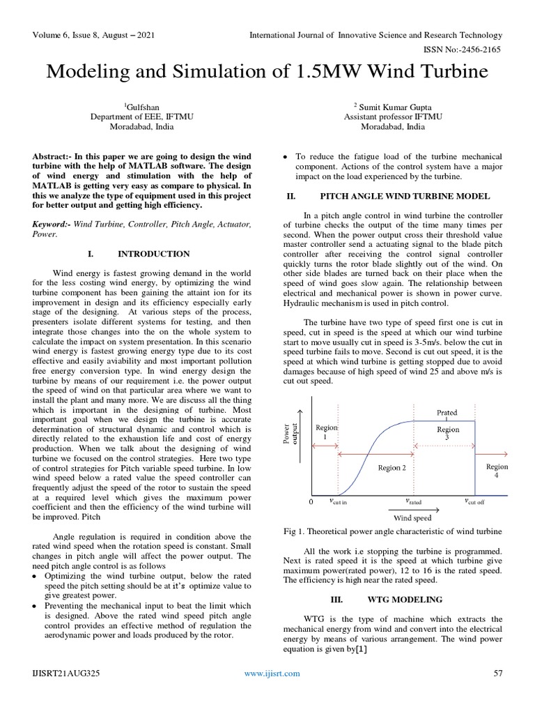 Wind Turbine Modeling with MATLAB | PDF | Turbine | Physical Quantities