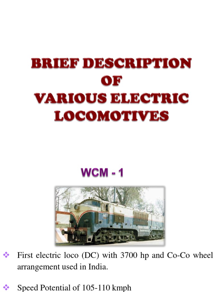 Overview of India's Electric Locomotives | PDF | Transportation ...