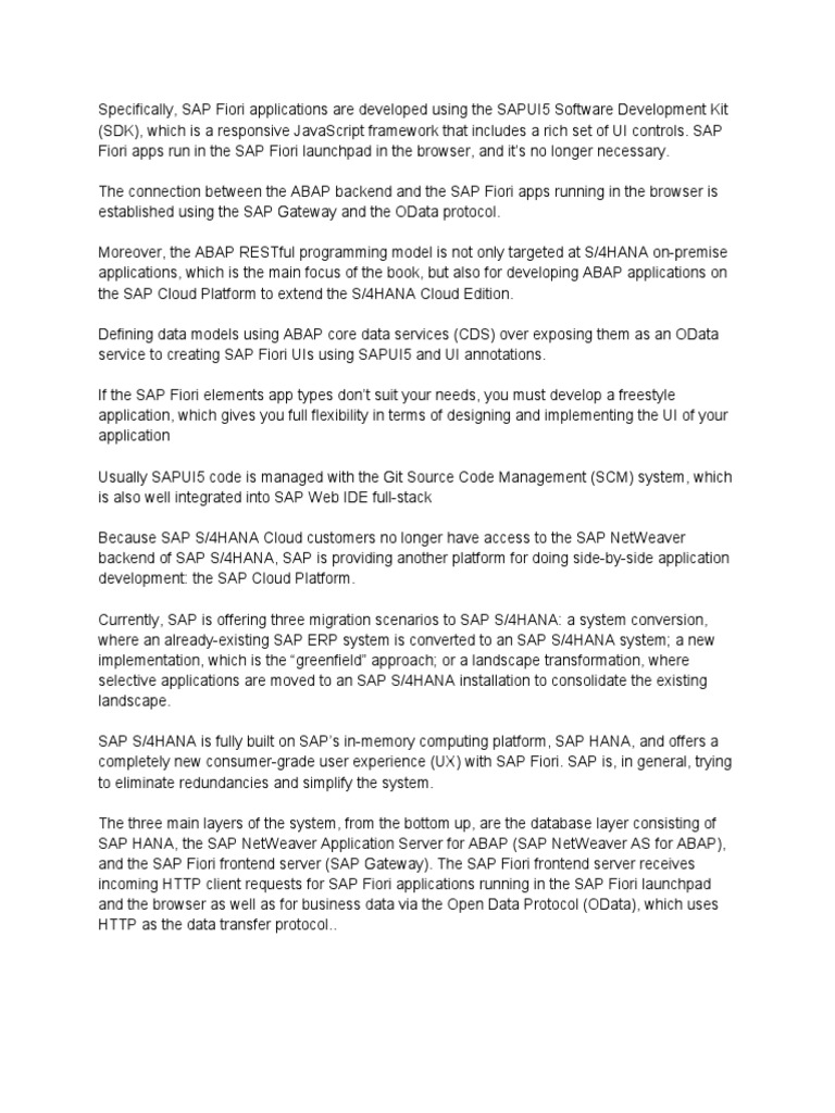 Evolution of Restful ABAP Programming Model | PDF | Representational ...