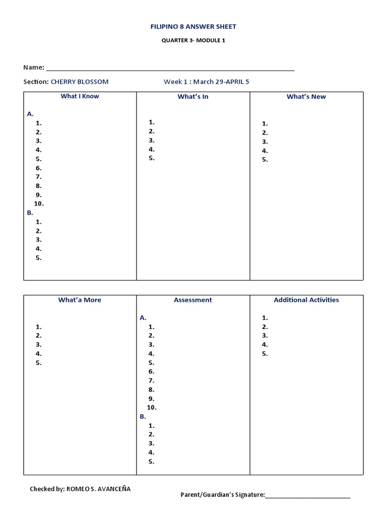 FILIPINO 8 Module 1&2 | PDF