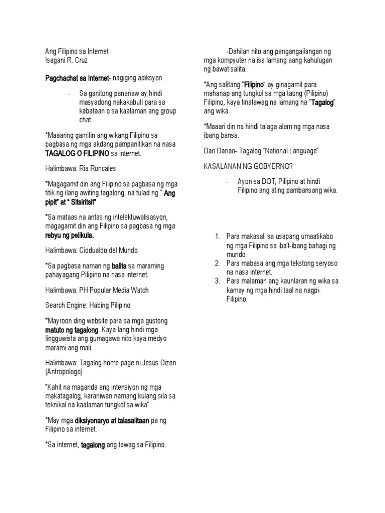 Isagani R. Cruz - Ang Filipino Sa Internet | PDF