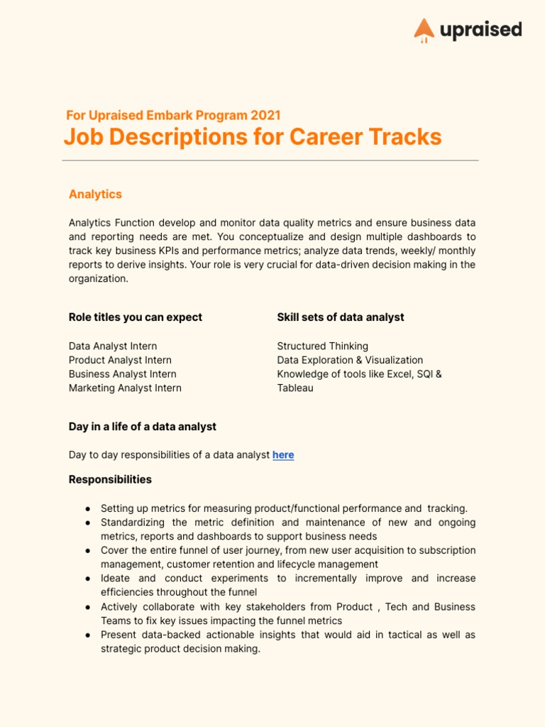 Analytics Track Upraised Embark | PDF