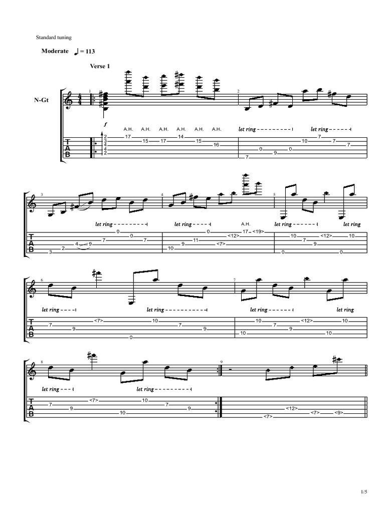 Polyphia - Nightmare (Classical Guitar) | PDF | Songs | Musical Forms