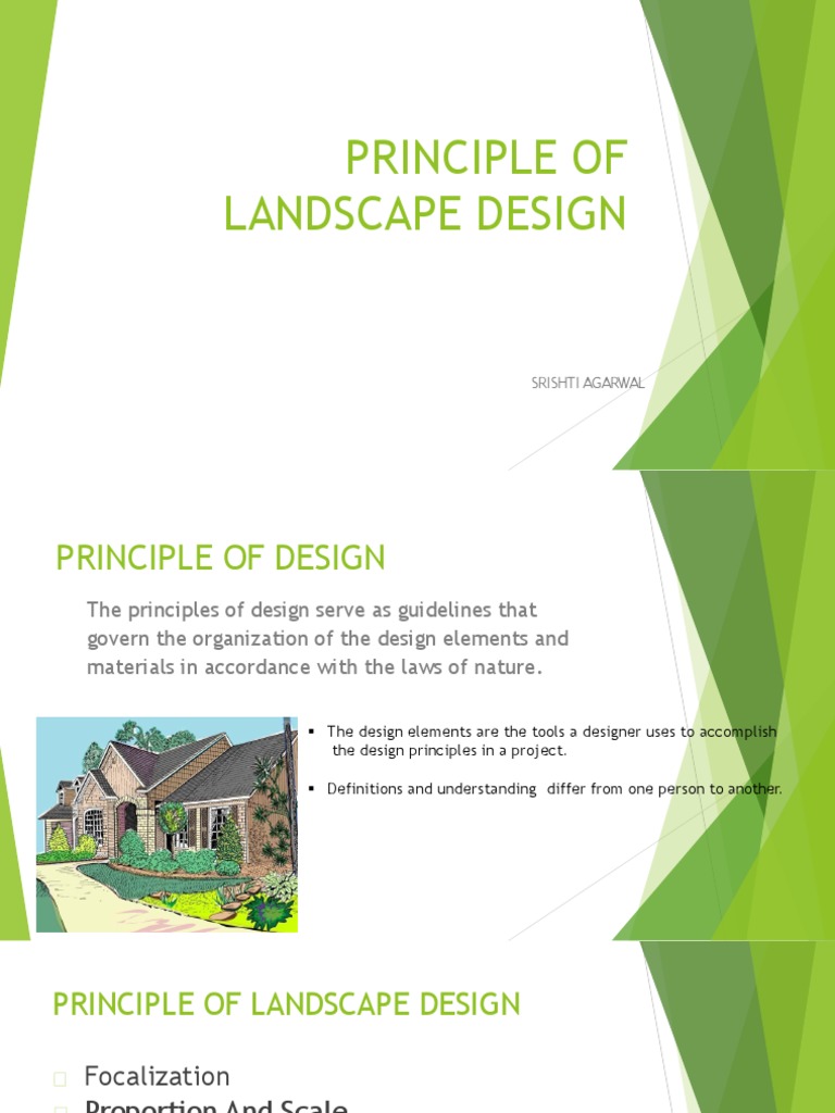 Principle of Landscape Design: Srishti Agarwal | PDF | Symmetry | Rhythm
