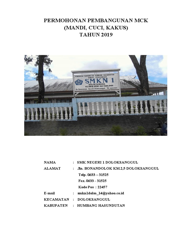 Proposal MCK Tahun 2019 Jadi | PDF